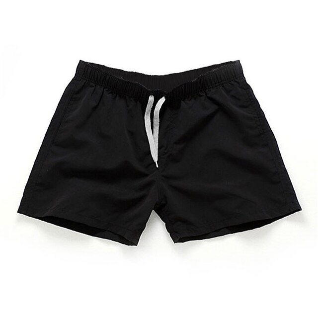 Mens Board Shorts Swim Shorts Swim Trunks Drawstring Elastic Waist