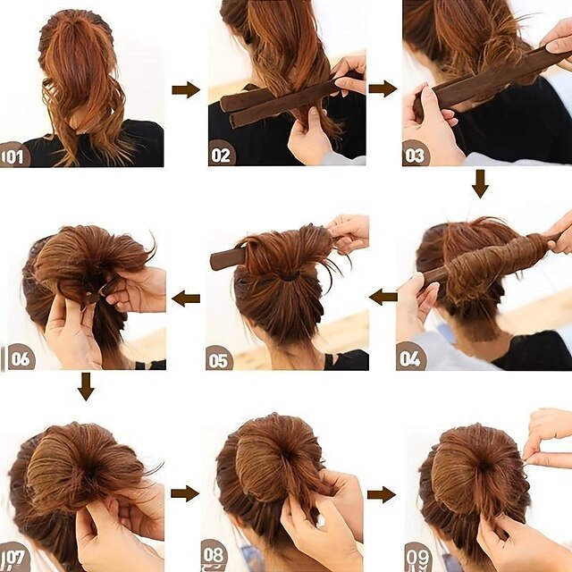 Hair Bun Maker, Easy Fast Snap Roll Hair Nets Magic Buns Tool, Donut ...