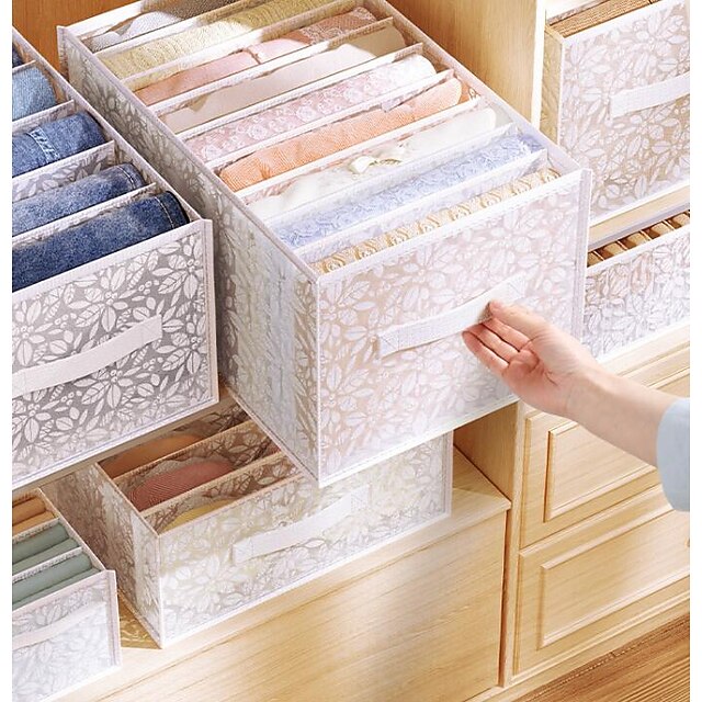 Pants Storage Box, Foldable Clothing Organizer, Wardrobe Clothes ...