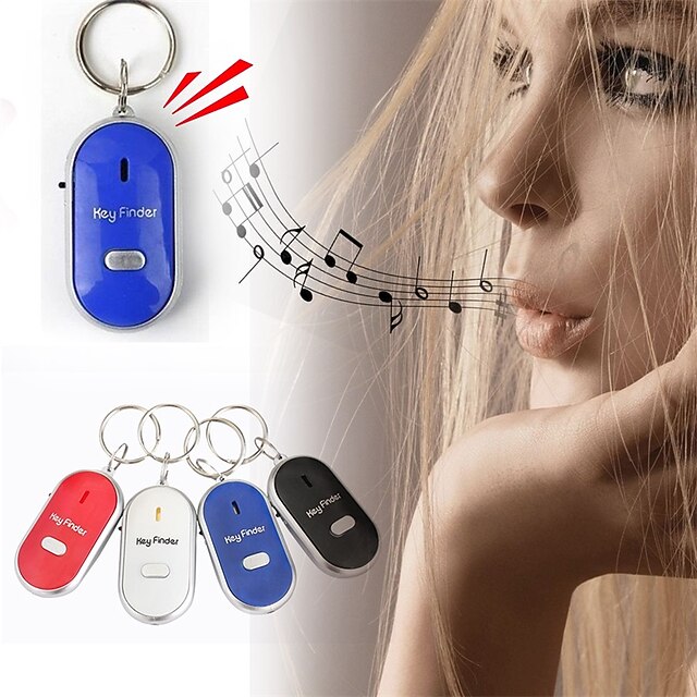 LED Whistle Key Finder Flashing Beeping Sound Control Alarm Anti-Lost ...