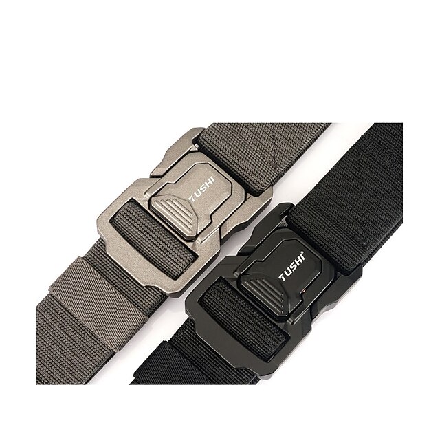 Men's Belt Tactical Belt Nylon Web Work Belt Black Royal Blue Nylon ...