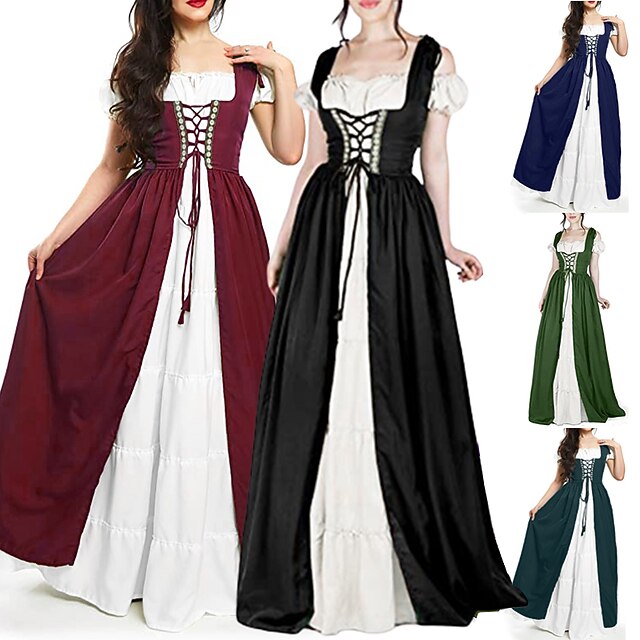 Irish Retro Vintage Medieval Renaissance Chemise OverDress Women's ...