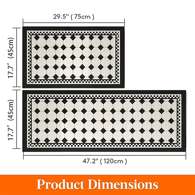 Kitchen Floor Mats Lattice Non-Slip Waterproof And Oil-Proof Mats Dirt ...