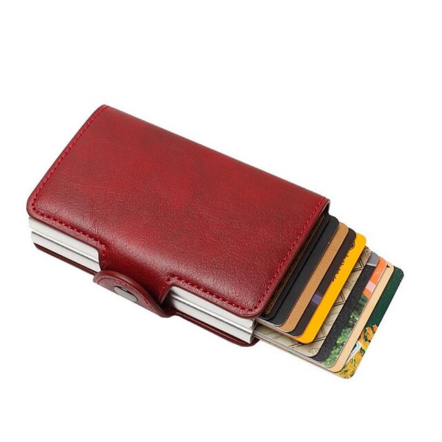 Pop Up RFID Credit Card Holder Wallet Credit Card Holders PU Leather ...