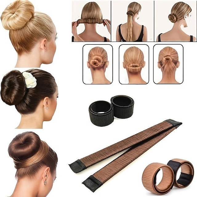 Hair Bun Maker, Easy Fast Snap Roll Hair Nets Magic Buns Tool, Donut ...