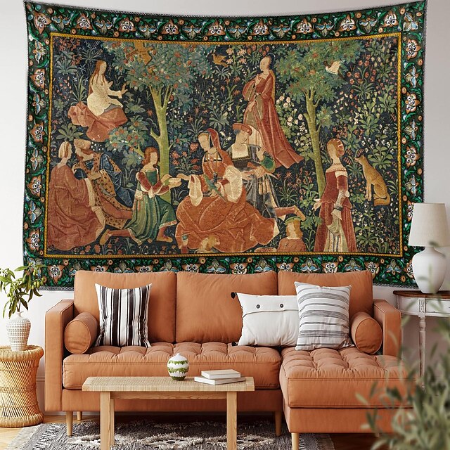 Medieval Painting Tapestry Middle Age Tapestry Wall Art Large Tapestry ...