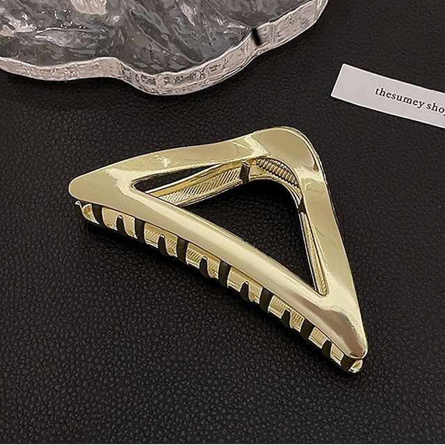 Triangle Hair Claw Clip Hollow Triangle Hair Clips Medium Metal Hair ...