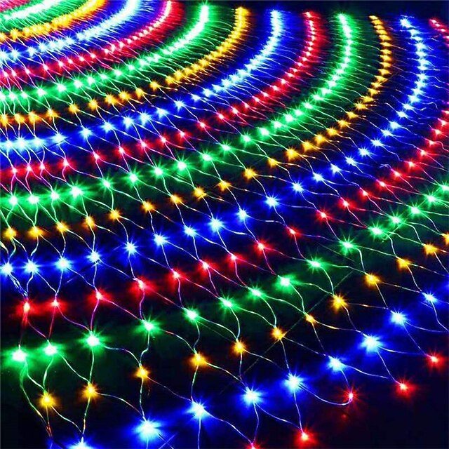 LED Net Mesh Fairy String Light 8*10 6*4M Flexible Window Curtain ...