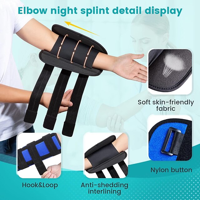 Elbow Brace,Elbow Splint for Cubital Tunnel Syndrome,Night Elbow Sleep ...