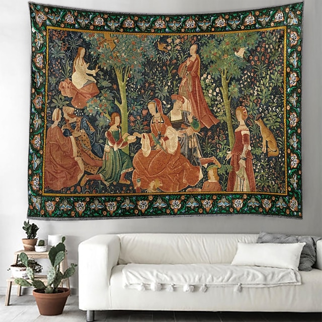 Medieval Painting Tapestry Middle Age Tapestry Wall Art Large Tapestry ...