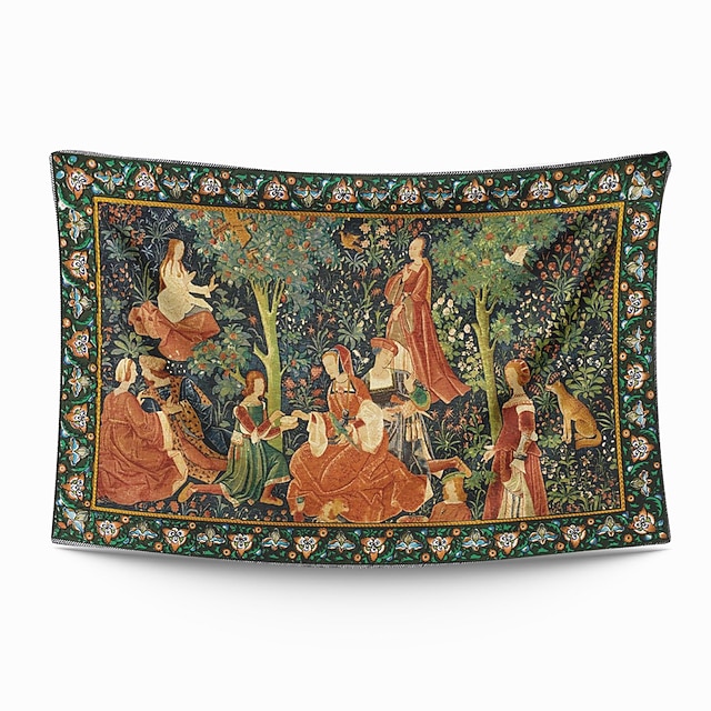 Medieval Painting Tapestry Middle Age Tapestry Wall Art Large Tapestry ...