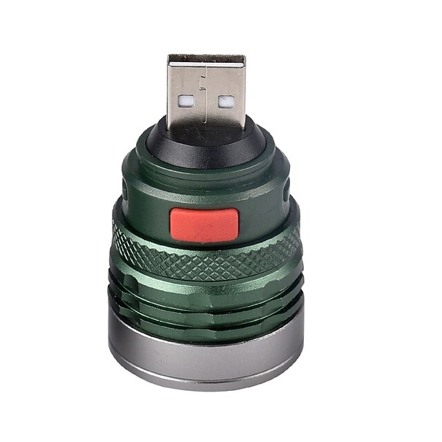 USB Tactical-Led Flashlight 3 Lighting Mode Flashlight Camping Cycling ...