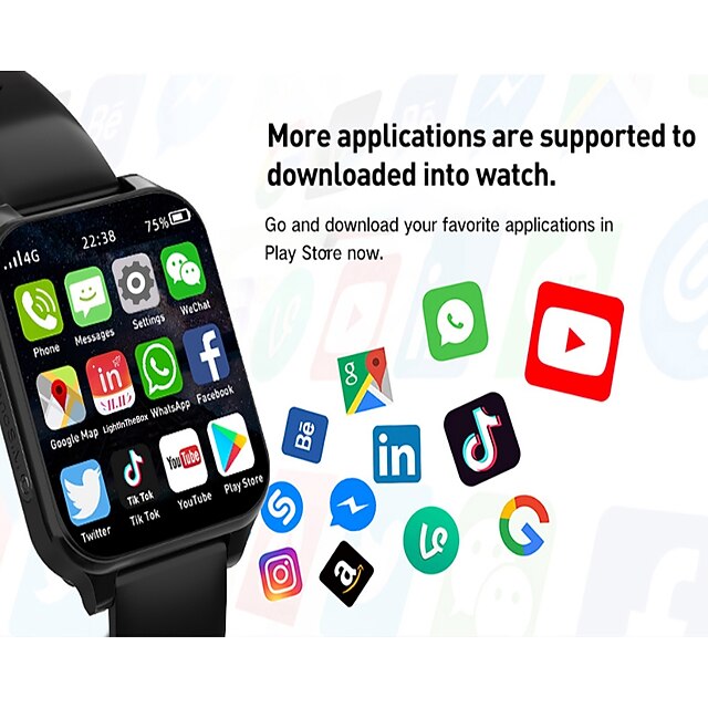 696 TK01 Smart Watch 1.99 inch 4G LTE Cellular Smartwatch Phone ...