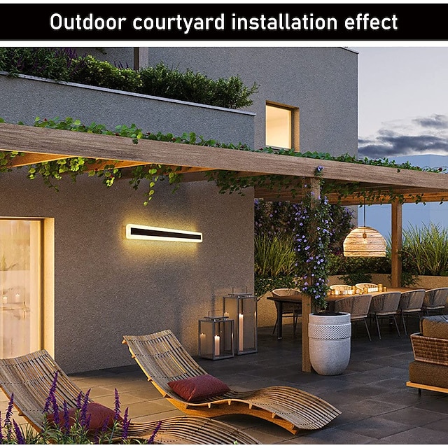 Outdoor Matte LED Modern Outdoor Wall Lights Indoor Wall Lights Living ...
