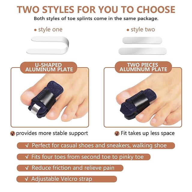 1PC Toe Splint, U-Shaped Toe Straightener, Hammer Toe Corrector for ...