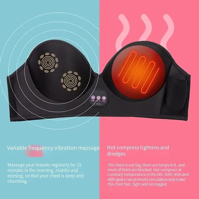 Electric Breast Massage Bra Infrared Heating Chest Enlargement ...