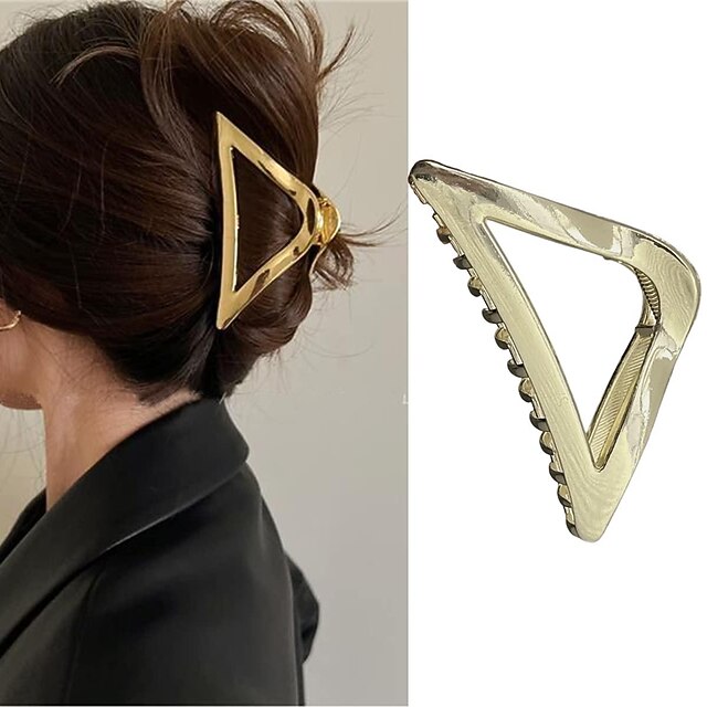 Triangle Hair Claw Clip Hollow Triangle Hair Clips Medium Metal Hair ...