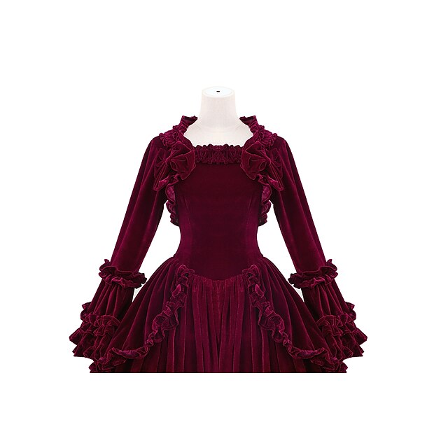 Gothic Rococo Victorian Dress Party Costume Masquerade Ruffle Sleeve ...