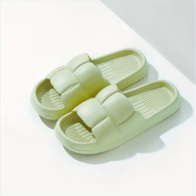 Women's Platform Cloud Slippers Solid Color Open Toe Non-slip Slides ...