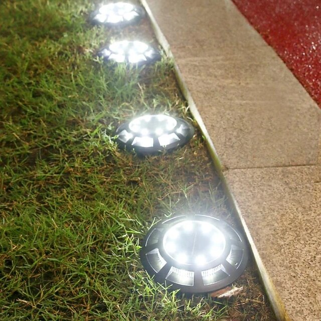 Outdoor Solar Lights Solar Ground Light 16 LED Upgraded Outdoor ...