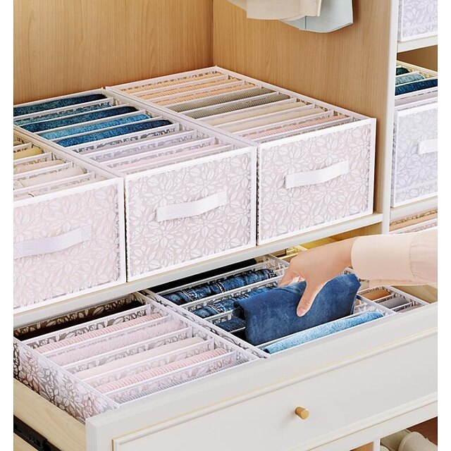 Pants Storage Box, Foldable Clothing Organizer, Wardrobe Clothes ...