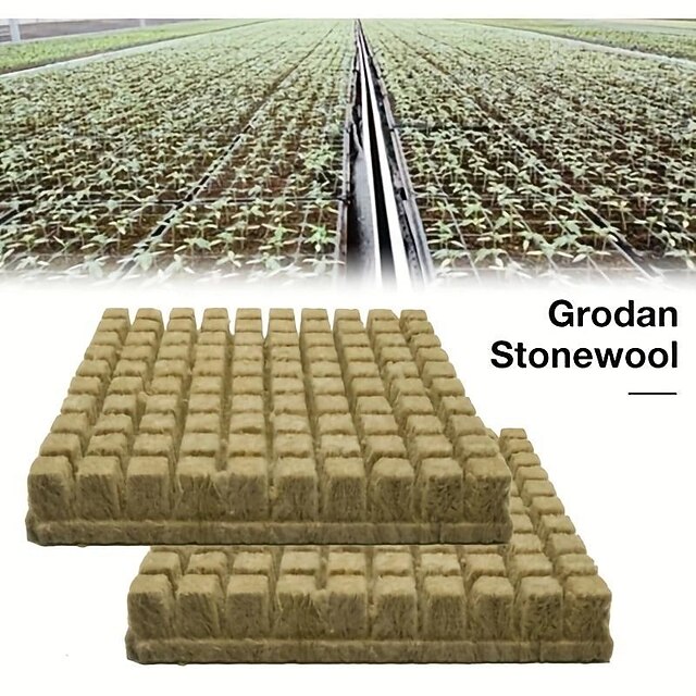 100pcs/bag Mini Compress Base Practical Rockwool Cubes Multifunction ...