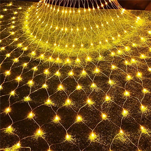 LED Net Mesh Fairy String Light 8*10 6*4M Flexible Window Curtain ...
