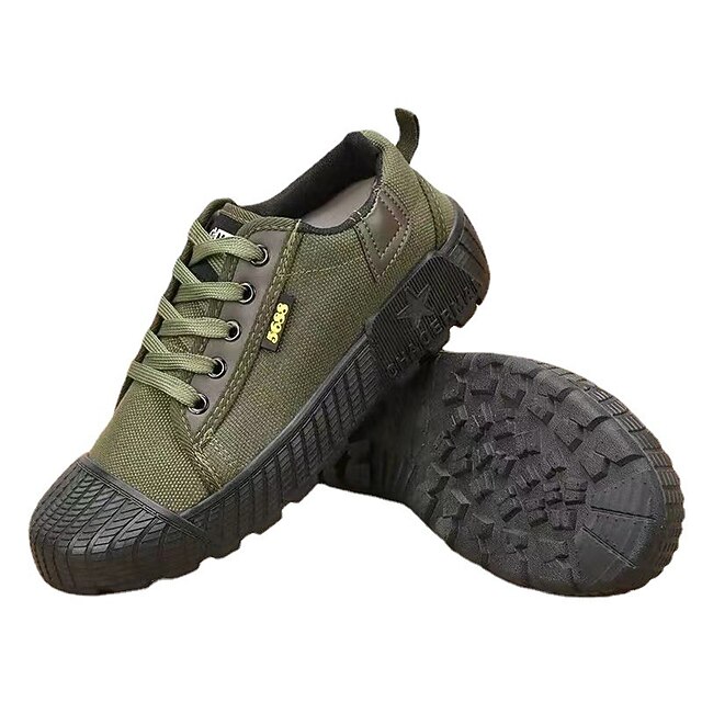 Men's Rugged Canvas Sneakers – Durable Lace-Up Outdoor Casual Shoes ...