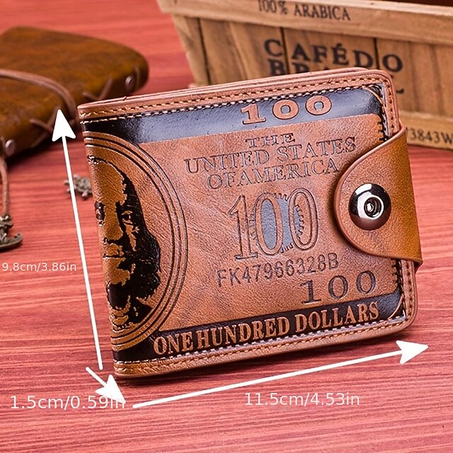 Men's Genuine Leather Wallet Vintage Short Multi Function ID Credit ...