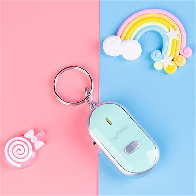 LED Whistle Key Finder Flashing Beeping Sound Control Alarm Anti-Lost ...