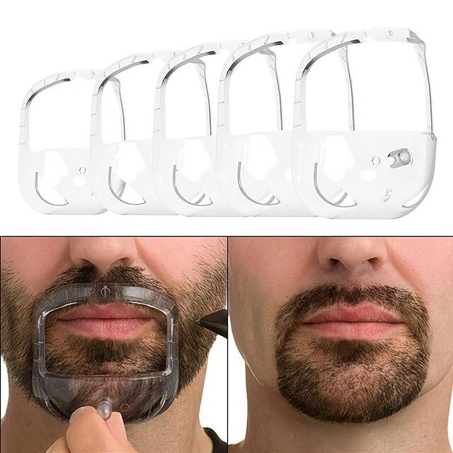 Shaving Template For Men With 5 Different Sizes, Beard Guide Shaper ...