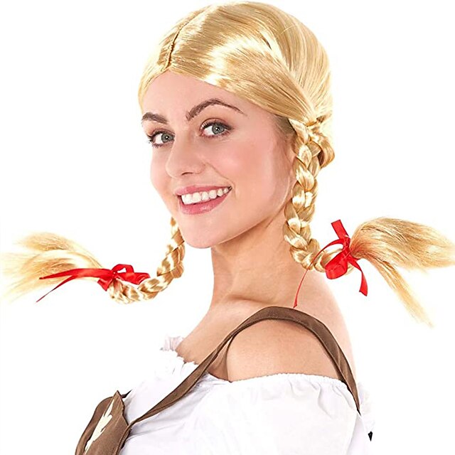 Oktoberfest Beer Cosplay Wigs Adults Bavarian Wig Adults Blonde ...