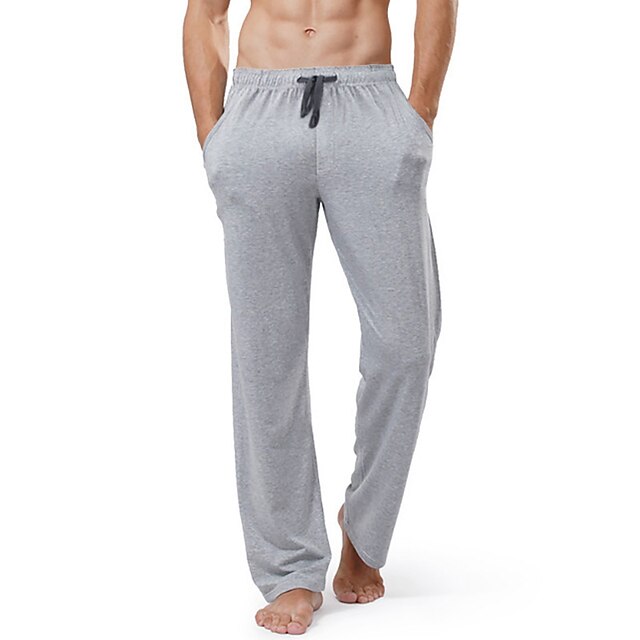 Men's Loungewear Pajama Pants Lounge Pants Plain Casual Comfort Home ...