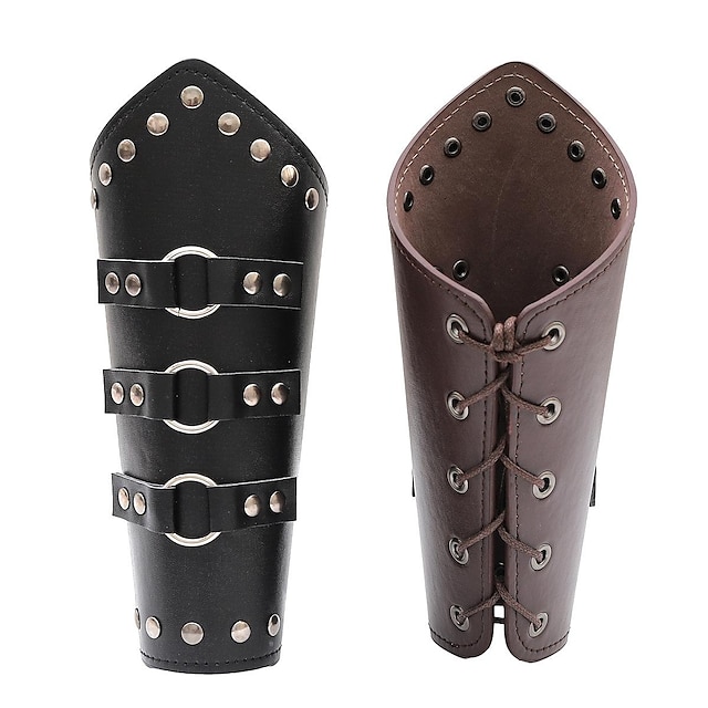 Punk & Gothic Medieval Renaissance Masquerade Wristband Warrior Knight ...