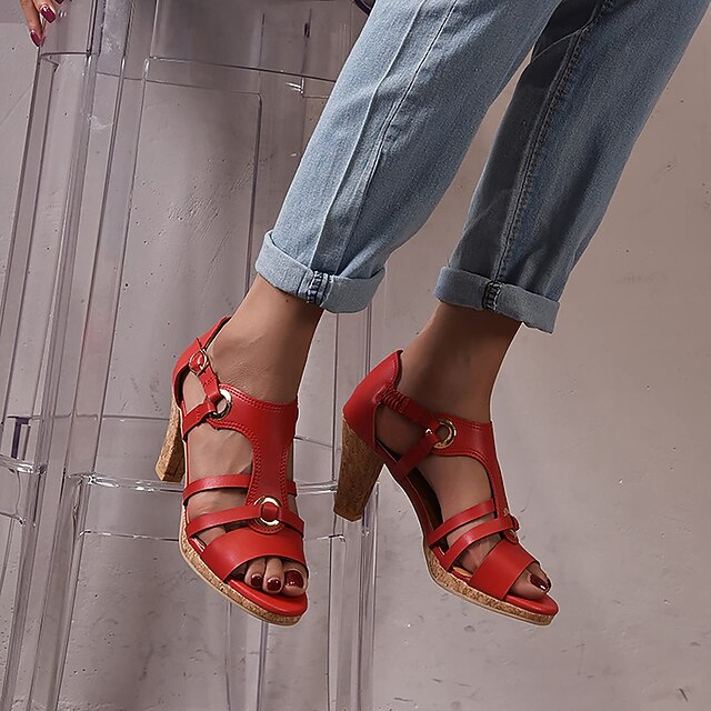 Women's Heels Sandals Block Heel Sandals Stilettos Gladiator Sandals ...