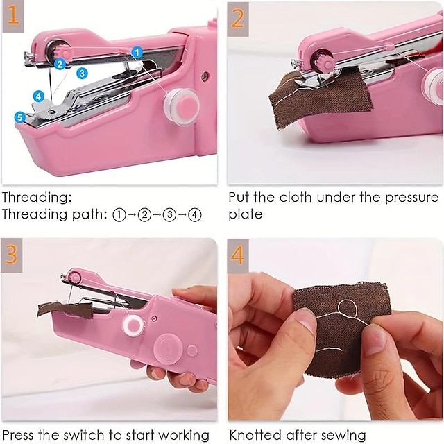 Portable Handheld Sewing Machine, Hand Held Sewing Device Tool Mini ...