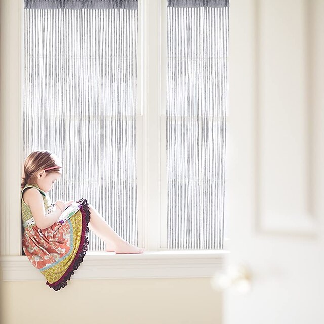 String Curtains Sparkle Door Curtain Fly Curtain Rod Pocket,Curtains ...