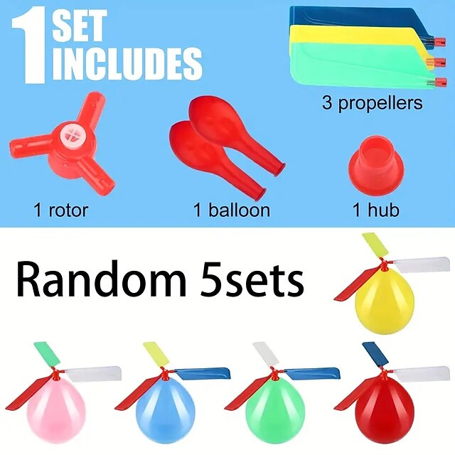 Balloon Helicopters Balloons Flying With Whistle Kids Flying Toys ...