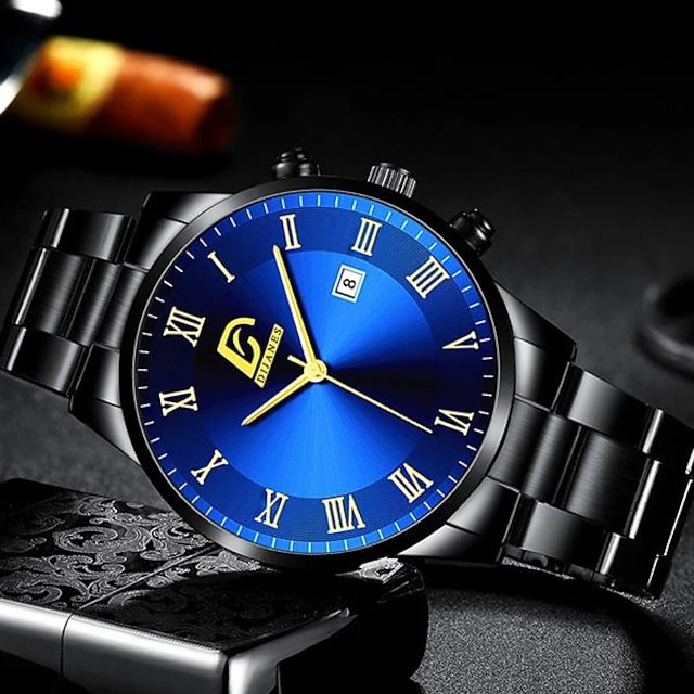 Fashion Mens Watches Luxury Calendar Date Quartz Clock Big Dial Men ...