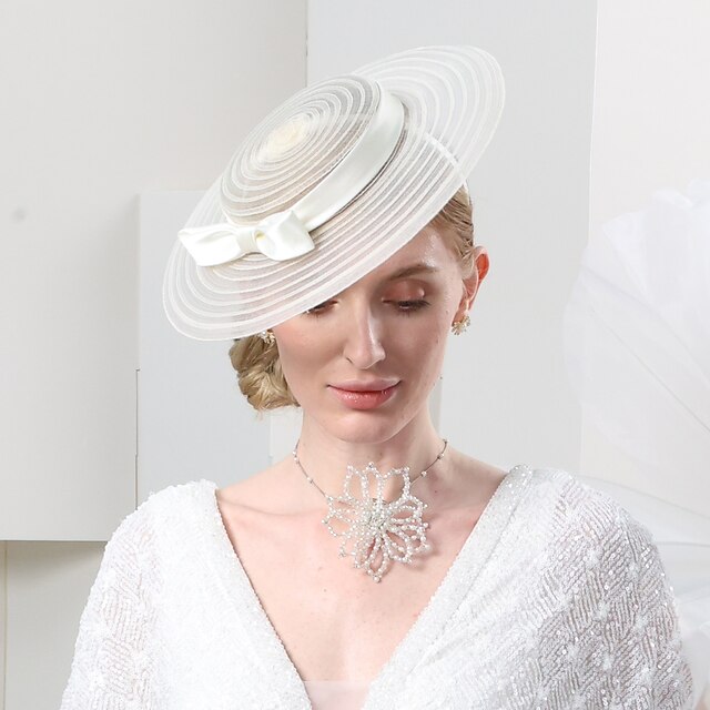 Headbands Hats Tulle Straw Bowler / Cloche Hat Saucer Hat Top Hat Tea ...