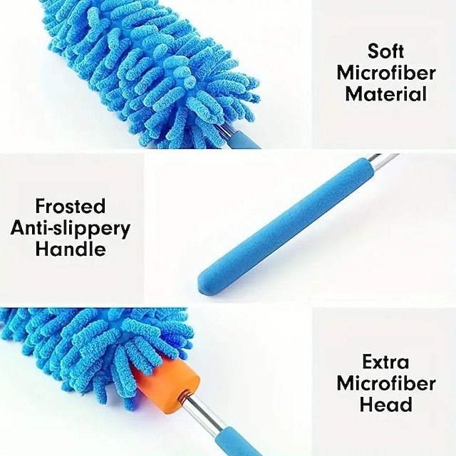 Adjustable Stretch Extend Microfiber Duster, Chenille Duster, Multi ...
