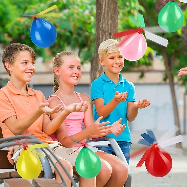 Balloon Helicopters Balloons Flying With Whistle Kids Flying Toys ...