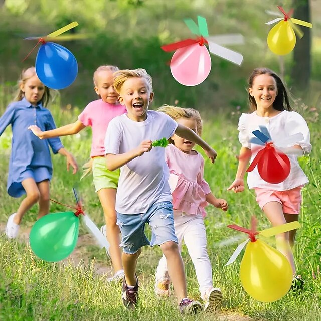 Balloon Helicopters Balloons Flying With Whistle Kids Flying Toys ...