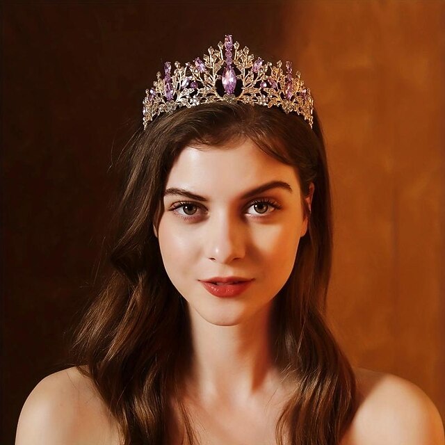 Tiara Crown For Women Girls, Pink Crystal Princess Crown Diadem ...