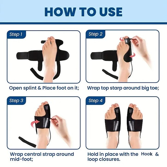 Toe Separator For Bunion Relief, (Fit Up To 100kg) Bunion Corrector For ...