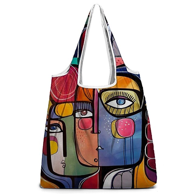Foldable Colorful Tote Bags with Abstract Art Designs for Fashion and ...
