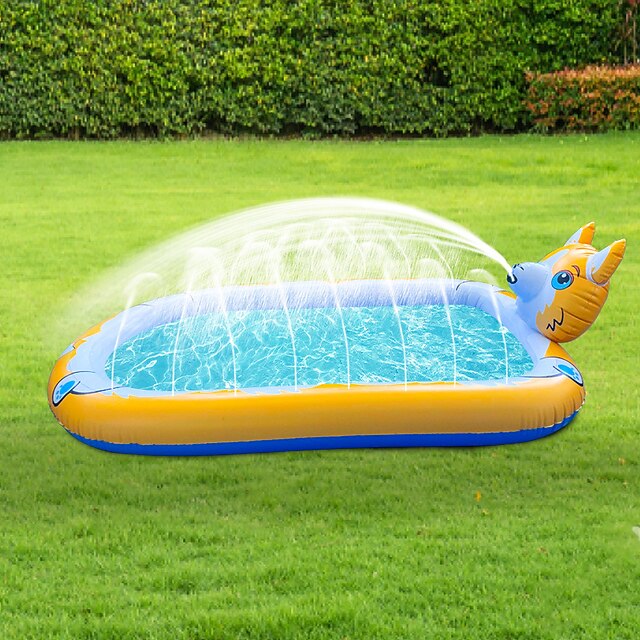 Inflatable Sprinkler Pool Children's Water Playing Toys Shark Swimming ...