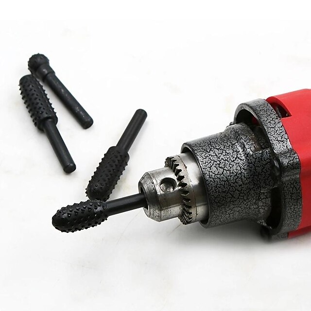 5/10pcs Rotary Burr Rasp Set Carbon Steel Wood Carving File Rasp Drill ...
