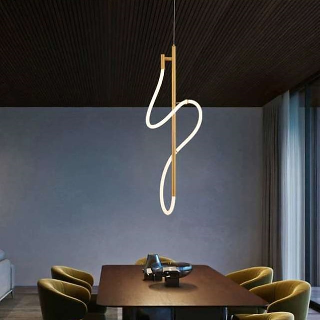 LED Pendant Light Dimmable 1 Head Silica gel Metal Modern Kitchen ...