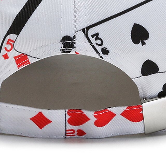 Men's Baseball Cap Sun Hat Poker Hat White Blue Polyester Travel Hip ...